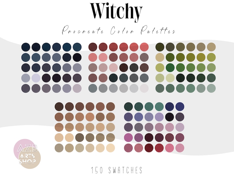 Witchy Goth Procreate Color Palette Bundle Color Palette for Procreate ...