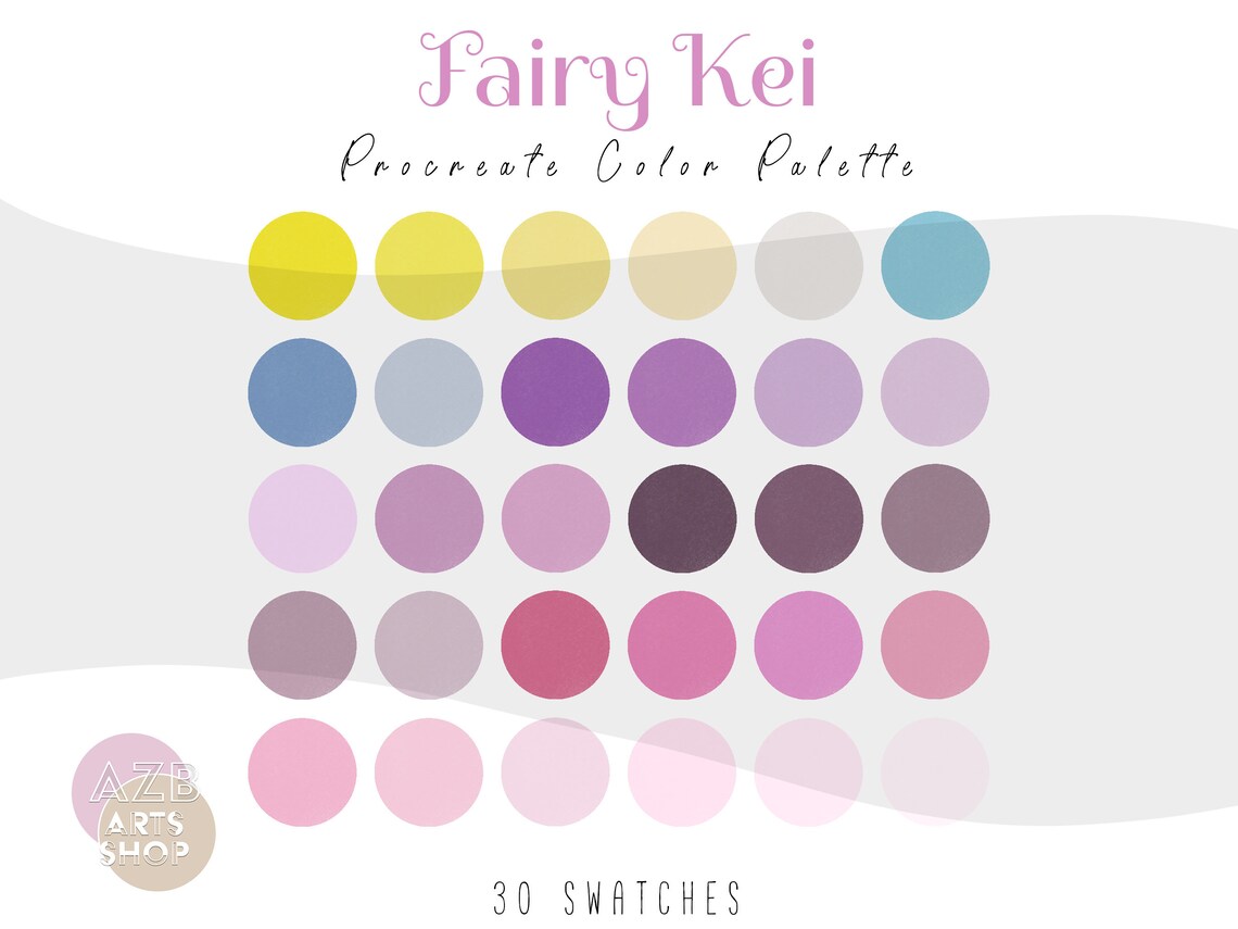 Kawaii Procreate Color Palette Bundle Cute Color Palette for Procreate ...