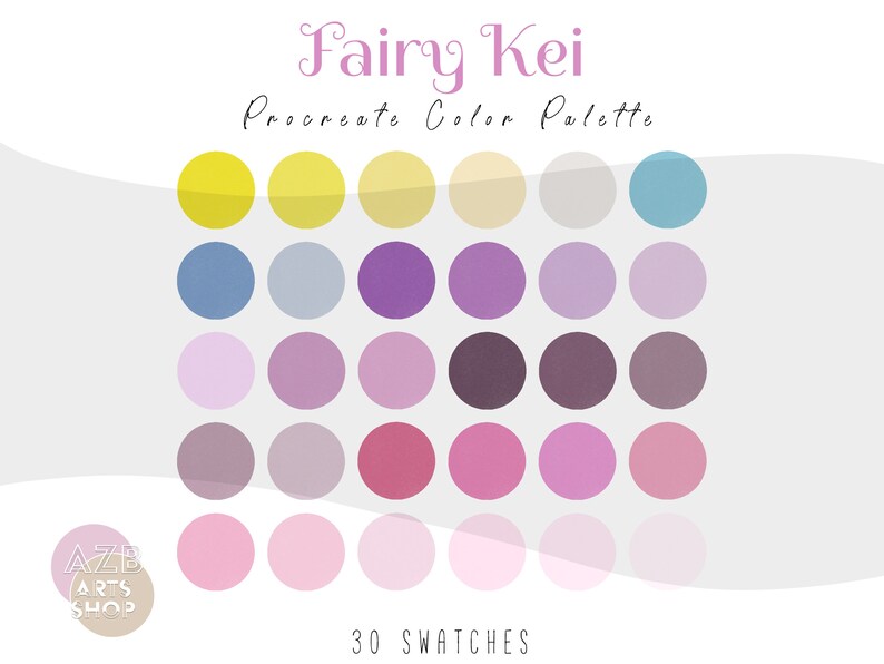 Kawaii Procreate Color Palette Bundle Cute Color Palette for Procreate ...