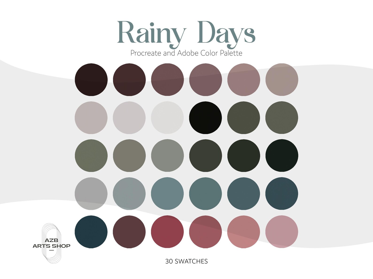 Muted Soft Neutral Earthy Procreate & Adobe Color Palette Bundle ...
