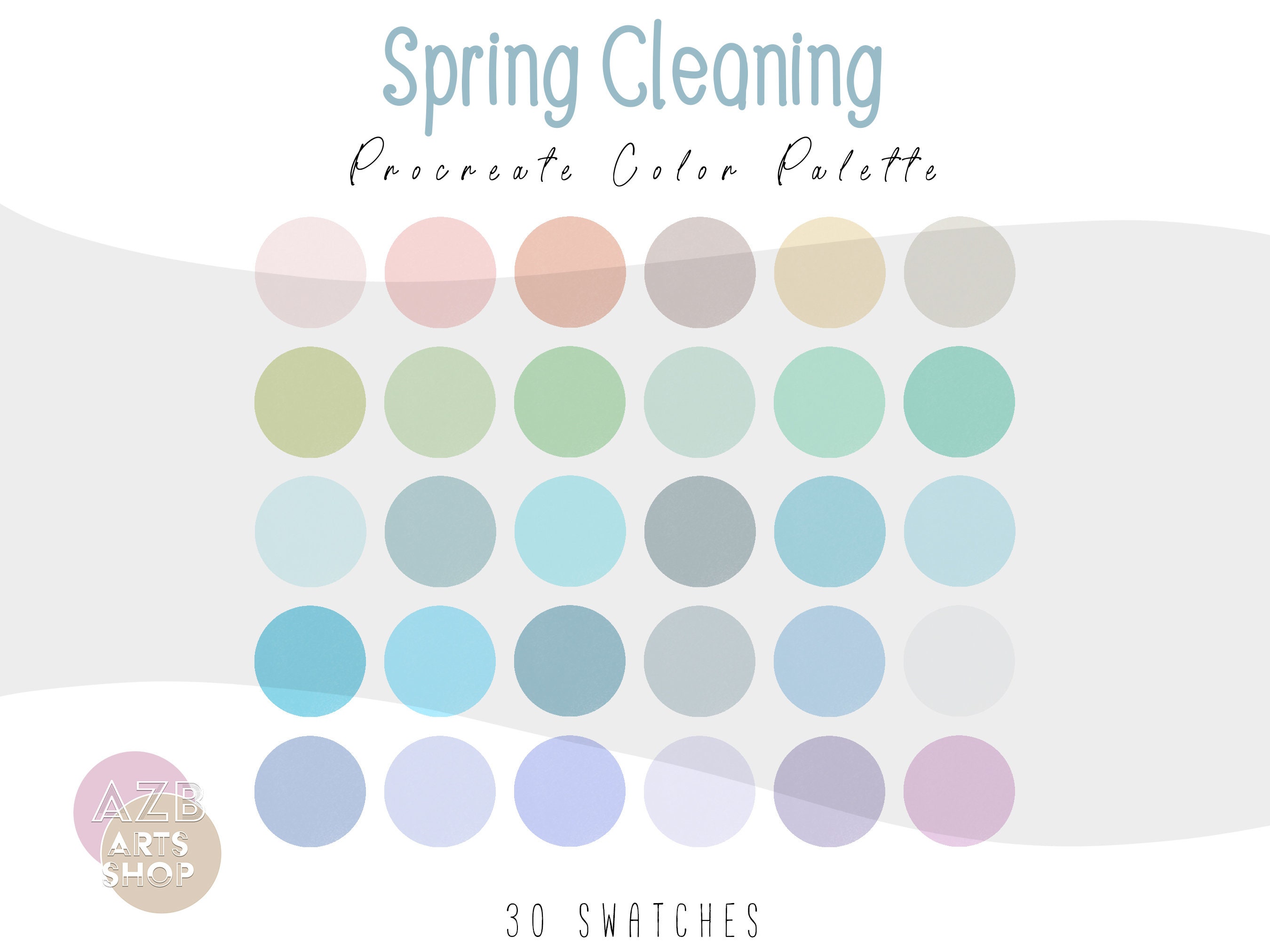 Pastel Cute Procreate Color Palette Bundle Color Palette for Procreate ...