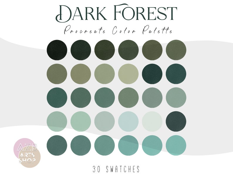 Moody Dark Procreate Color Palette Bundle Color Palette for Procreate ...