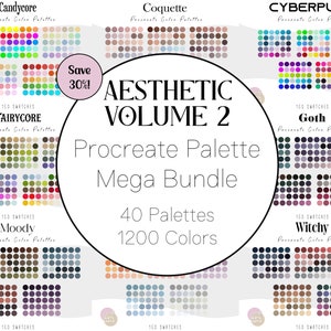 Aesthetic Procreate Color Palette MEGA BUNDLE Color Palette for ...