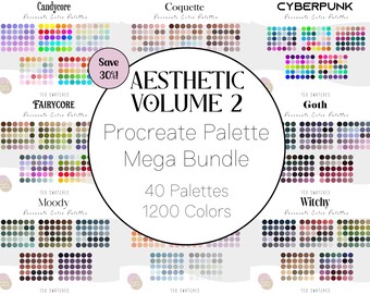 Kawaii Procreate Color Palette Bundle Cute Color Palette for Procreate ...