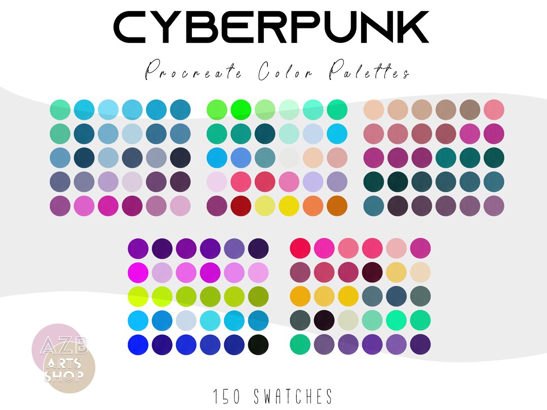 Cyberpunk Procreate Color Palette Bundle Color Palette for Procreate ...