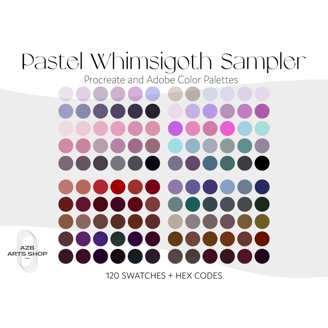 Pastel & Whimsigoth Mini Palette Sampler – 4 Digital Color Palettes for ...