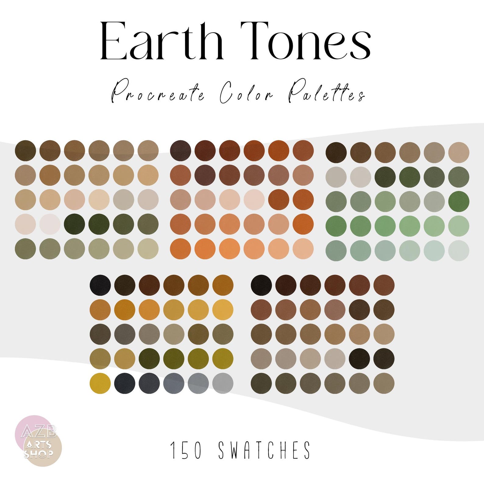 Earth Tones Procreate Color Palette Bundle Color Palette for Procreate ...