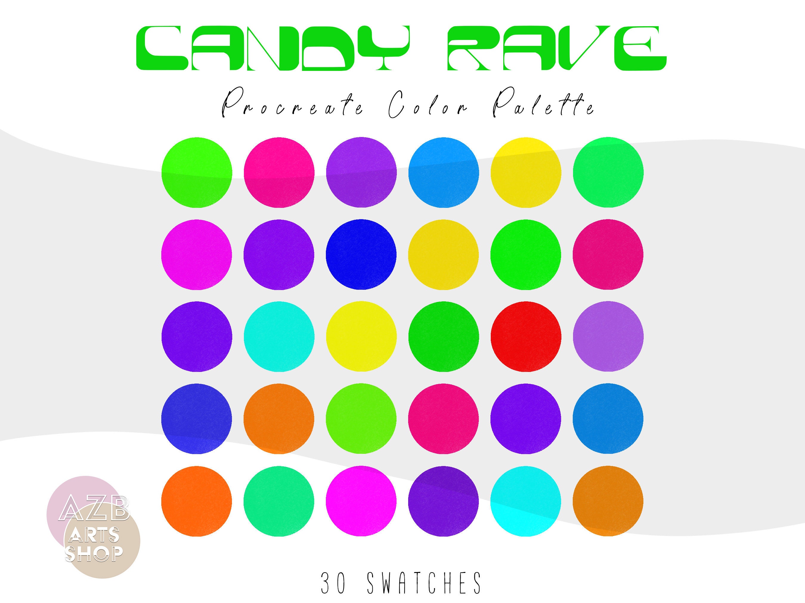 Y2K Procreate Color Palette Bundle Color Palette for Procreate ...