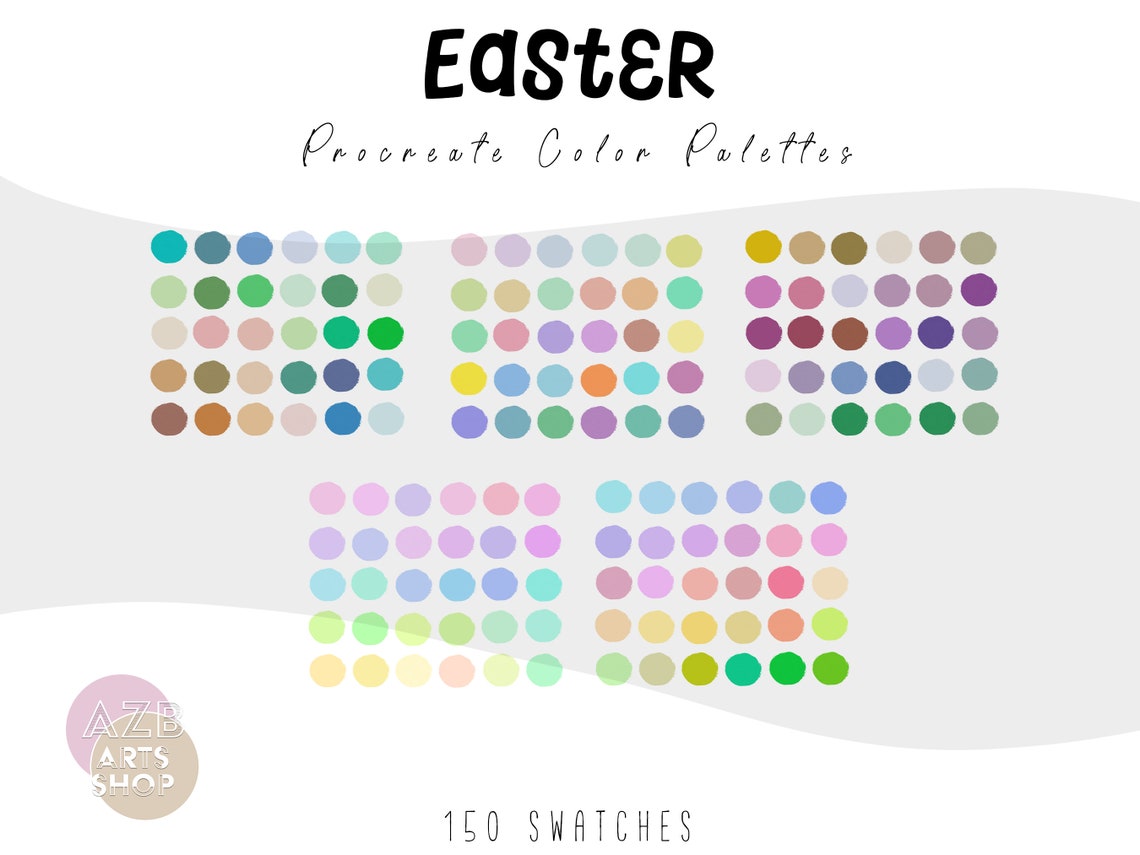 Easter Procreate Color Palette Bundle | Color Palette for Procreate ...