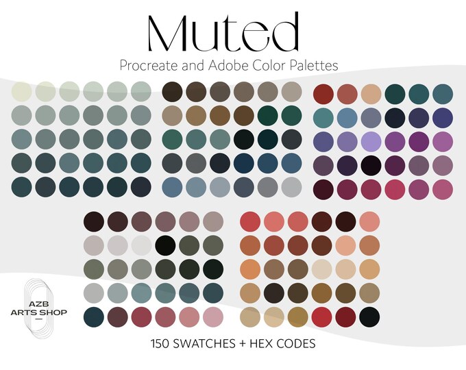 Cottagecore Color Palette With Hex Codes & Rgb Codes, Nature Procreate ...