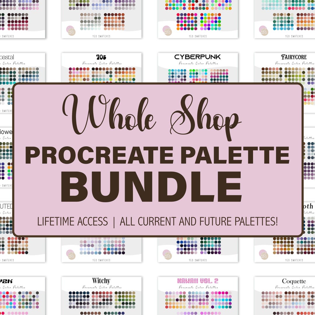 Whole Shop Procreate Palette BUNDLE | Mega Bundle | Color Palette for ...