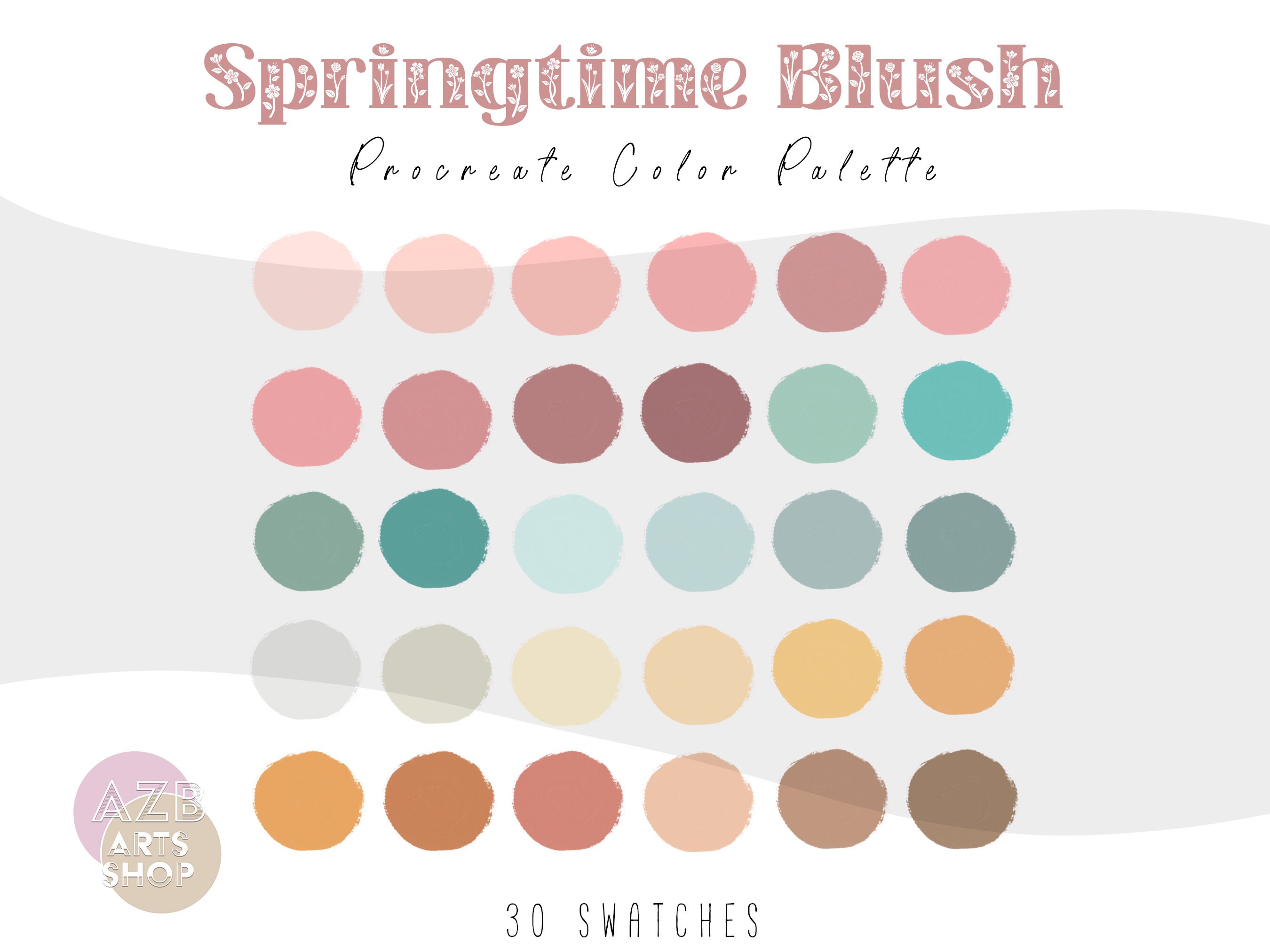 Spring Boho Procreate Color Palette Bundle Color Palette for Procreate ...