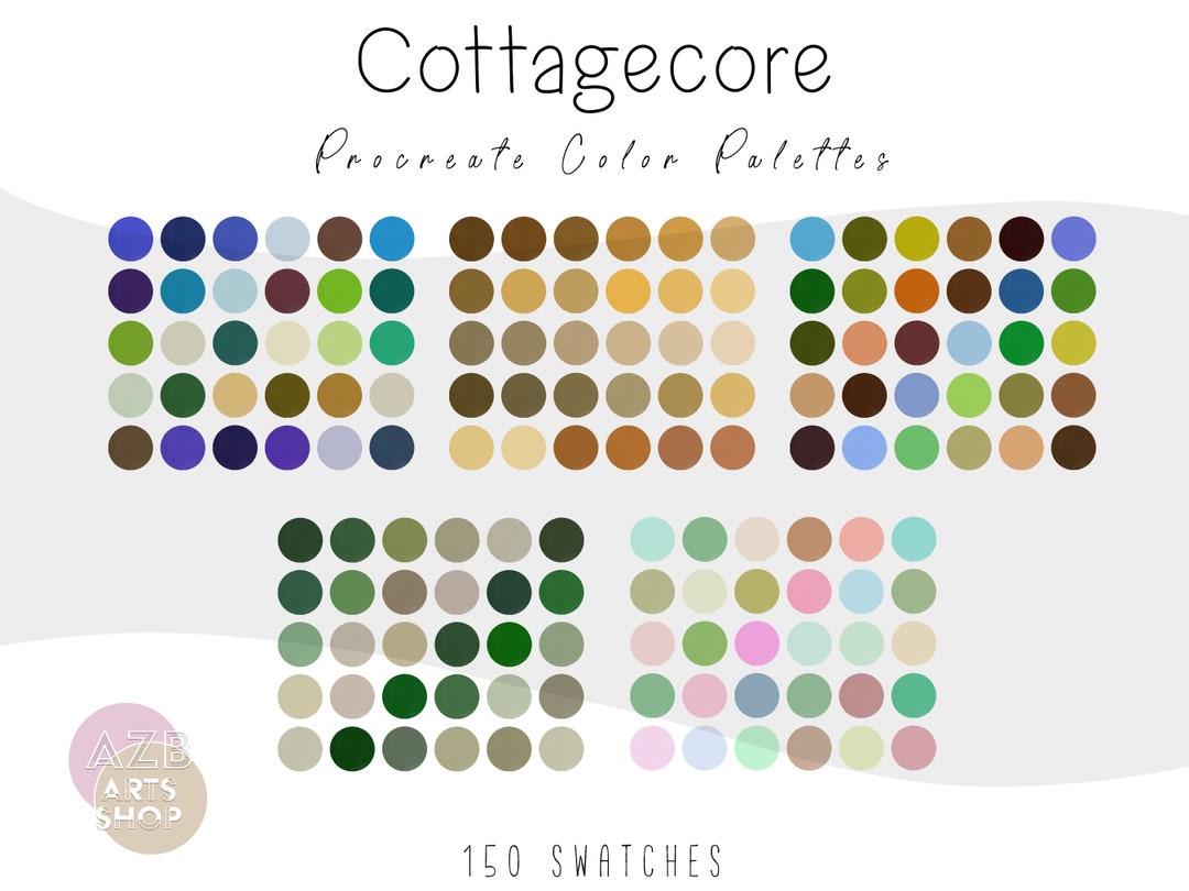 Cottagecore Procreate Color Palette Bundle Color Palette for Procreate ...