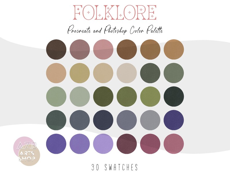 Fairycore Procreate & Photoshop Color Palette Bundle | Procreate ...