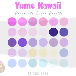 Kawaii Procreate Color Palette Bundle | Cute Color Palette for ...