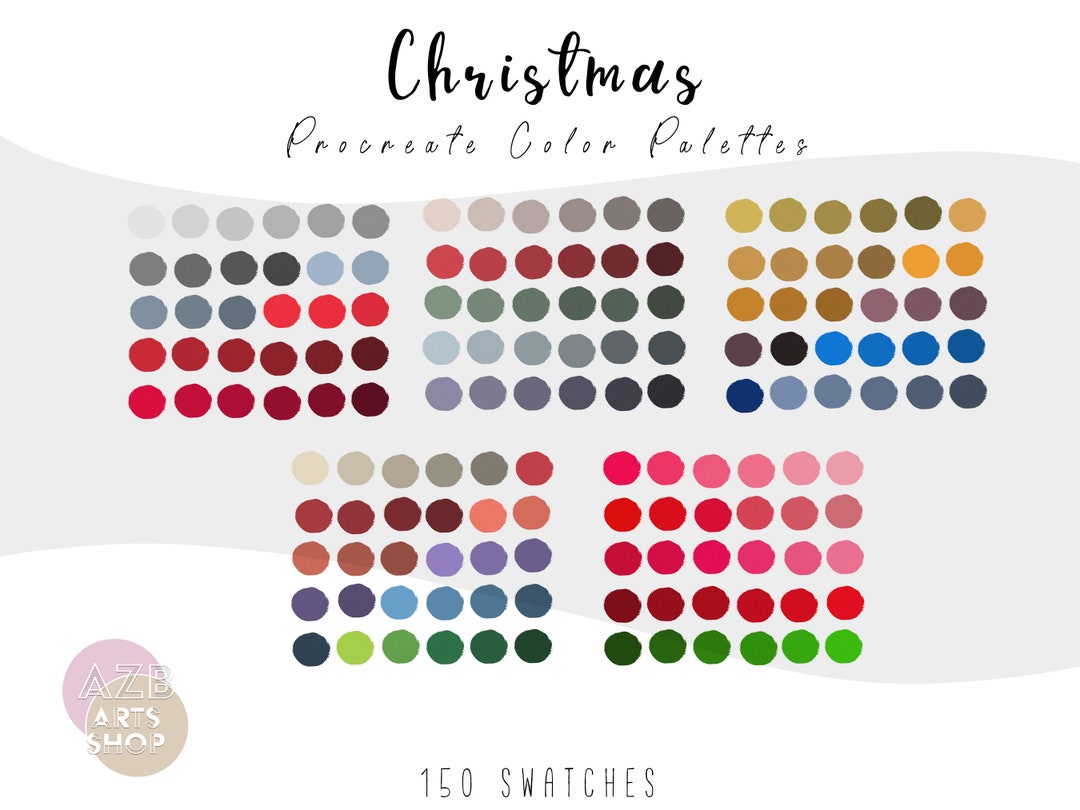 Christmas Procreate Color Palette Bundle Color Palette for - Etsy
