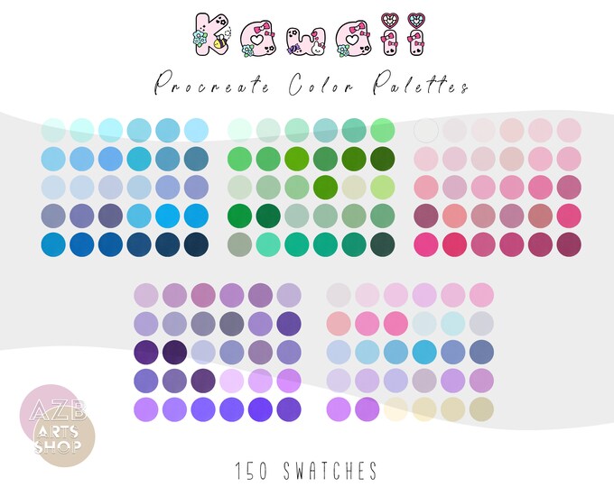 Pastel Goth Procreate Color Palette Bundle | Color Palette for ...