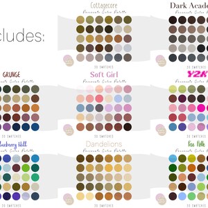 Aesthetic Procreate Color Palette MEGA BUNDLE | Color Palette for ...
