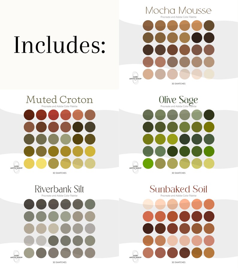 Earthy Earth Tone Nature Warm Color Palette Vault | 25 Aesthetic Color ...