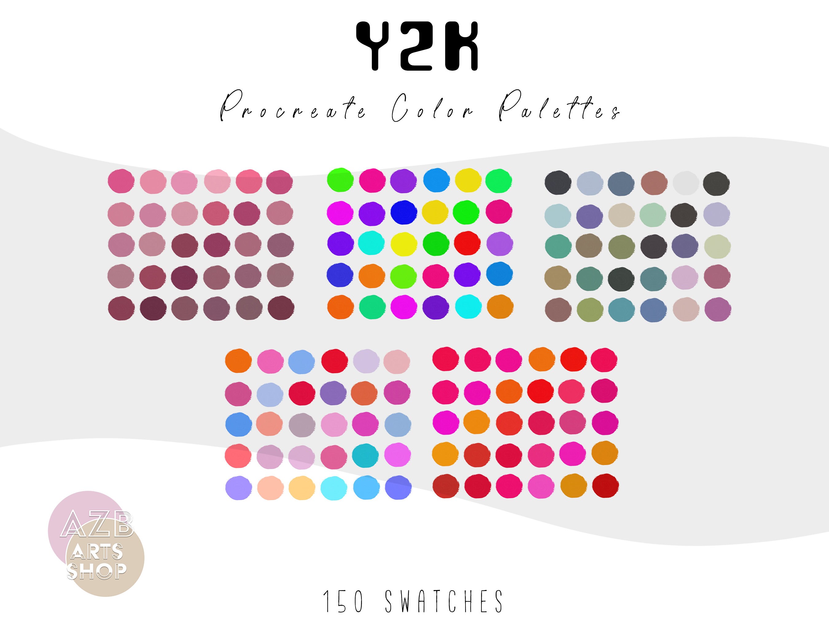 Y2K Procreate Color Palette Bundle Color Palette for - Etsy Canada
