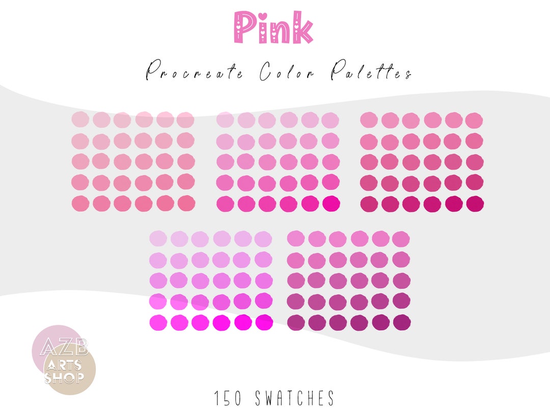 Pink Procreate Color Palette Bundle Pink Color Palette for Procreate ...