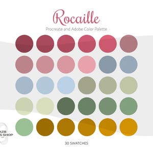 Rococo Baroque Pastel Procreate & Adobe Color Palette Bundle ...