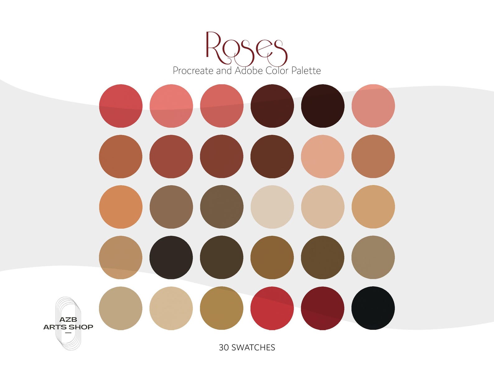 Muted Soft Neutral Earthy Procreate & Adobe Color Palette Bundle ...