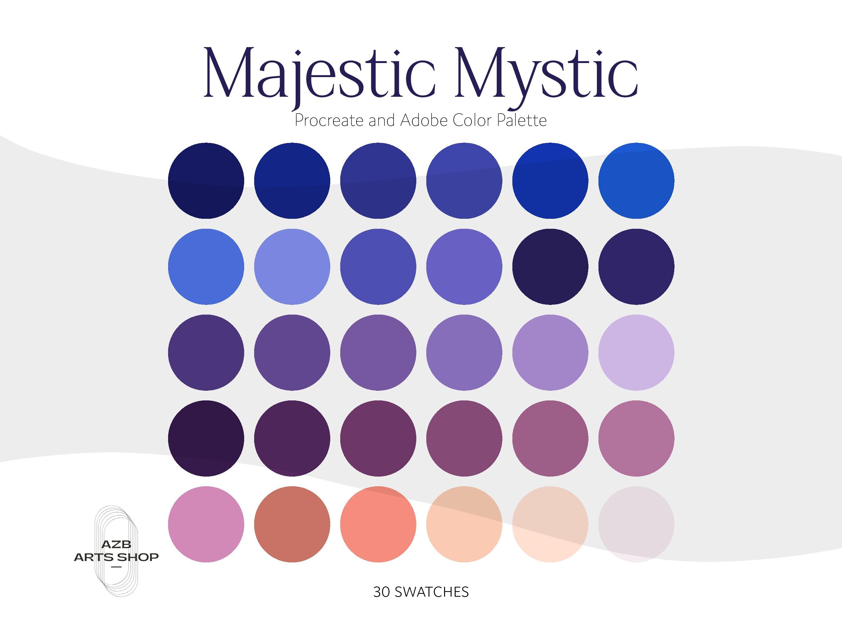 Mystical Witchy Procreate Adobe Color Palette Bundle, Procreate ...