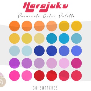 Kawaii Procreate Color Palette Bundle Cute Color Palette for Procreate ...