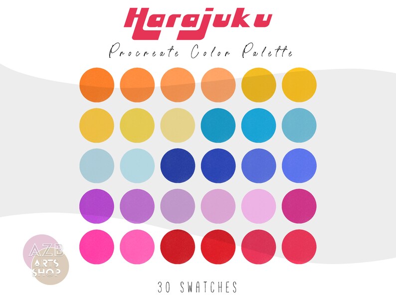 Kawaii Procreate Color Palette Bundle Cute Color Palette for Procreate ...