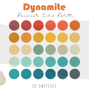 Groovy Procreate Color Palette Bundle | Disco Color Palette for ...