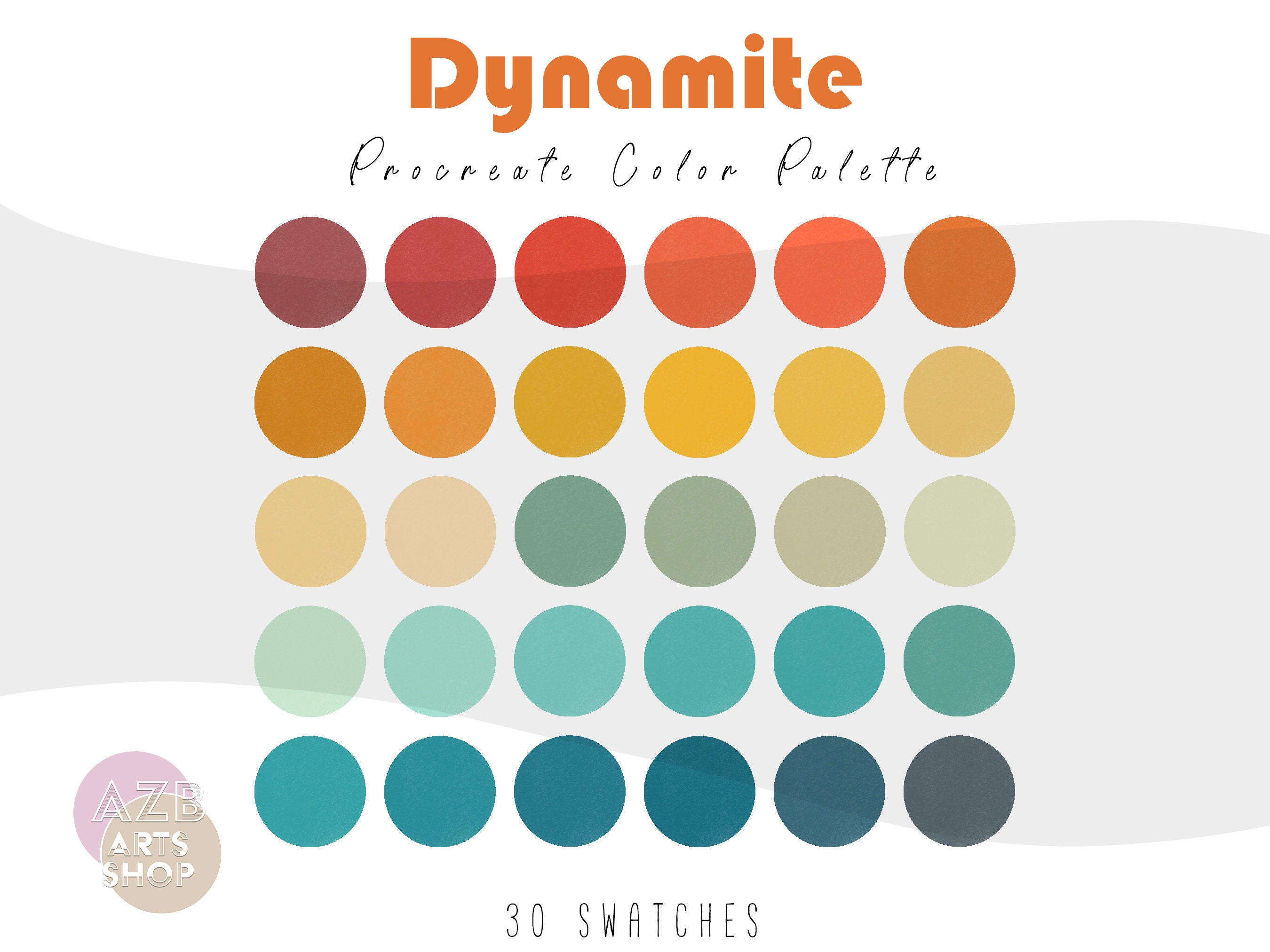 Groovy Procreate Color Palette Bundle | Disco Color Palette for ...
