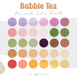 Kawaii Procreate Color Palette Bundle | Cute Color Palette for ...