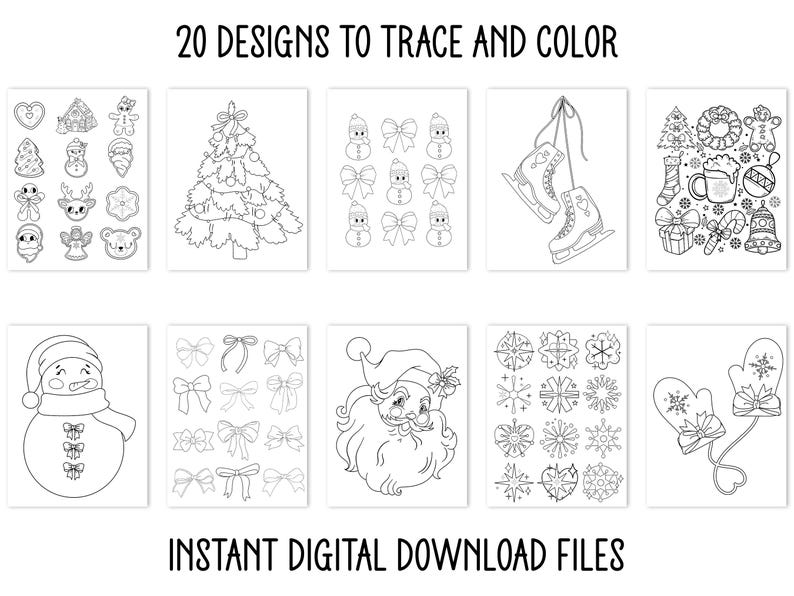 Coquette Christmas Procreate Doodle Pad - 20 Designs, Relaxing Patterns ...