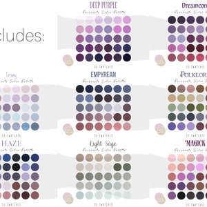 Moody Dark Procreate Color Palette MEGA BUNDLE | Color Palette for ...