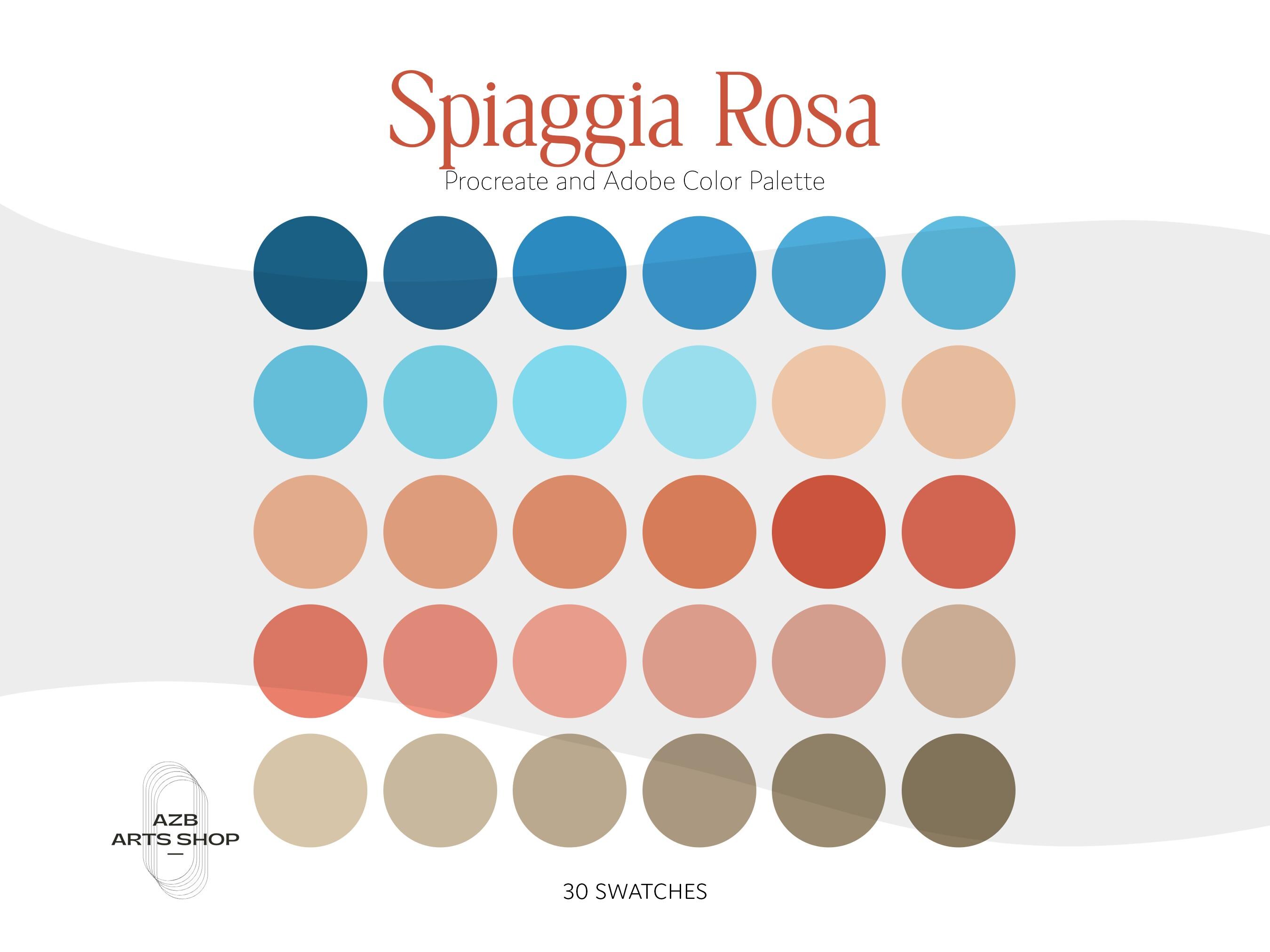 Mediterranean Italy Procreate Adobe Color Palette Bundle, Swatches ...