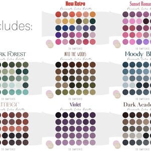 Moody Dark Procreate Color Palette MEGA BUNDLE | Color Palette for ...