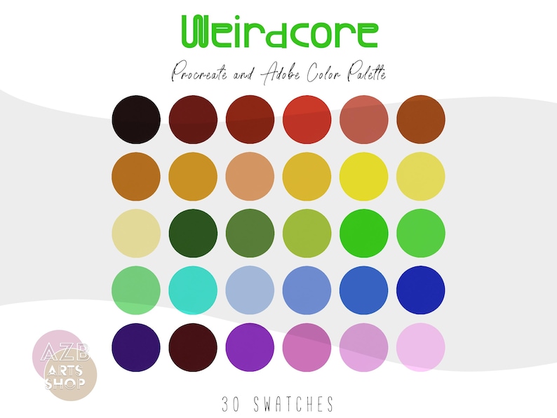 Dreamcore Weirdcore Procreate & Photoshop Color Palette Bundle ...