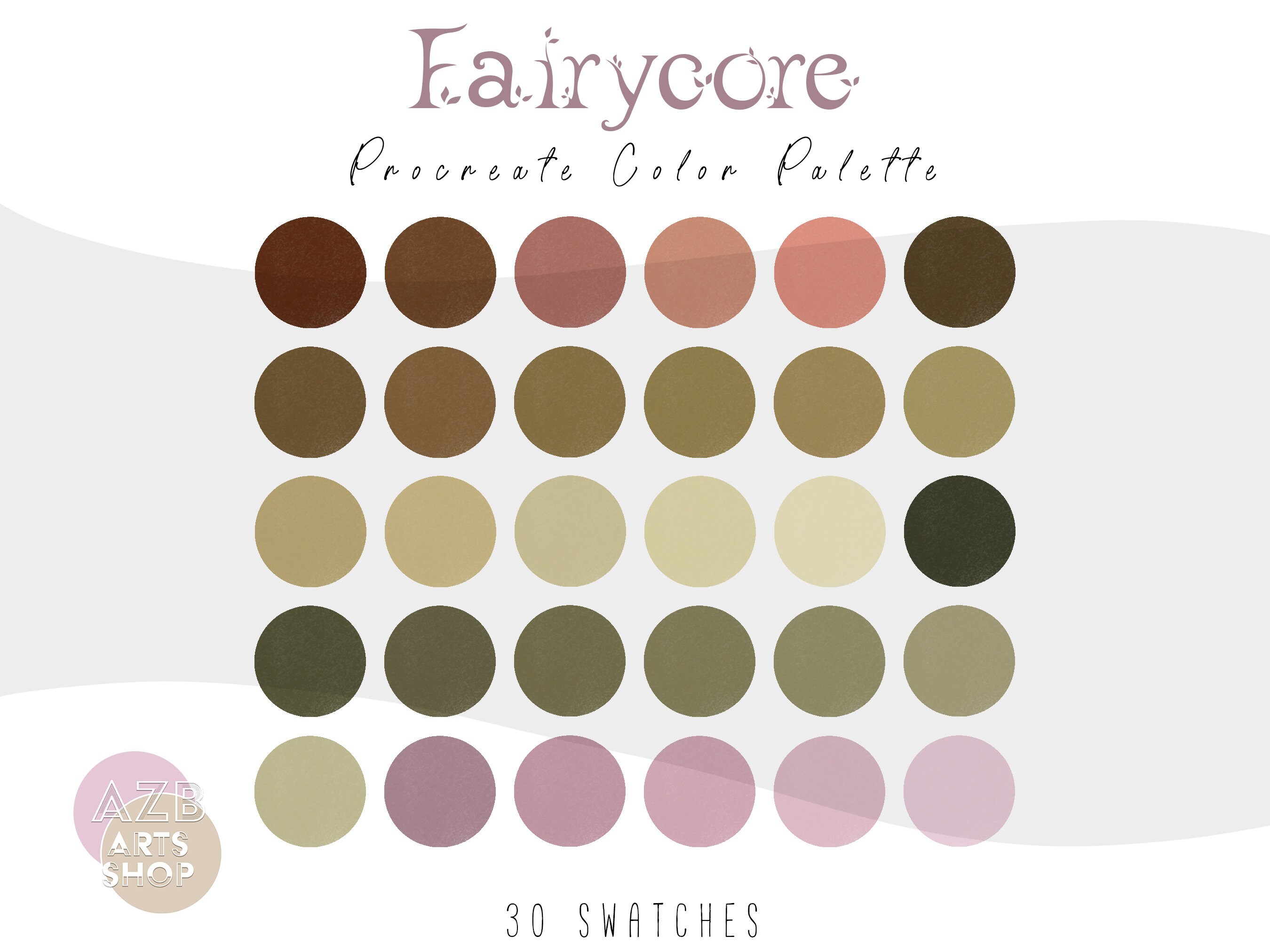 Fairycore Procreate Color Palette Bundle Aesthetic Color Palette for ...
