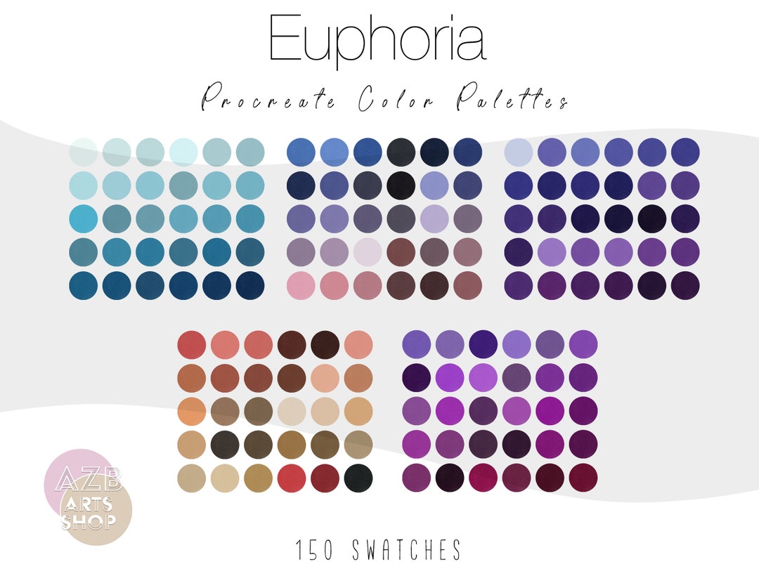 Euphoria Procreate Color Palette Bundle Color Palette for Procreate Procreate Swatches iPad Art ...