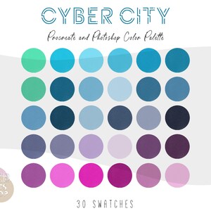 Cyberpunk Procreate & Photoshop Color Palette Bundle | Procreate ...