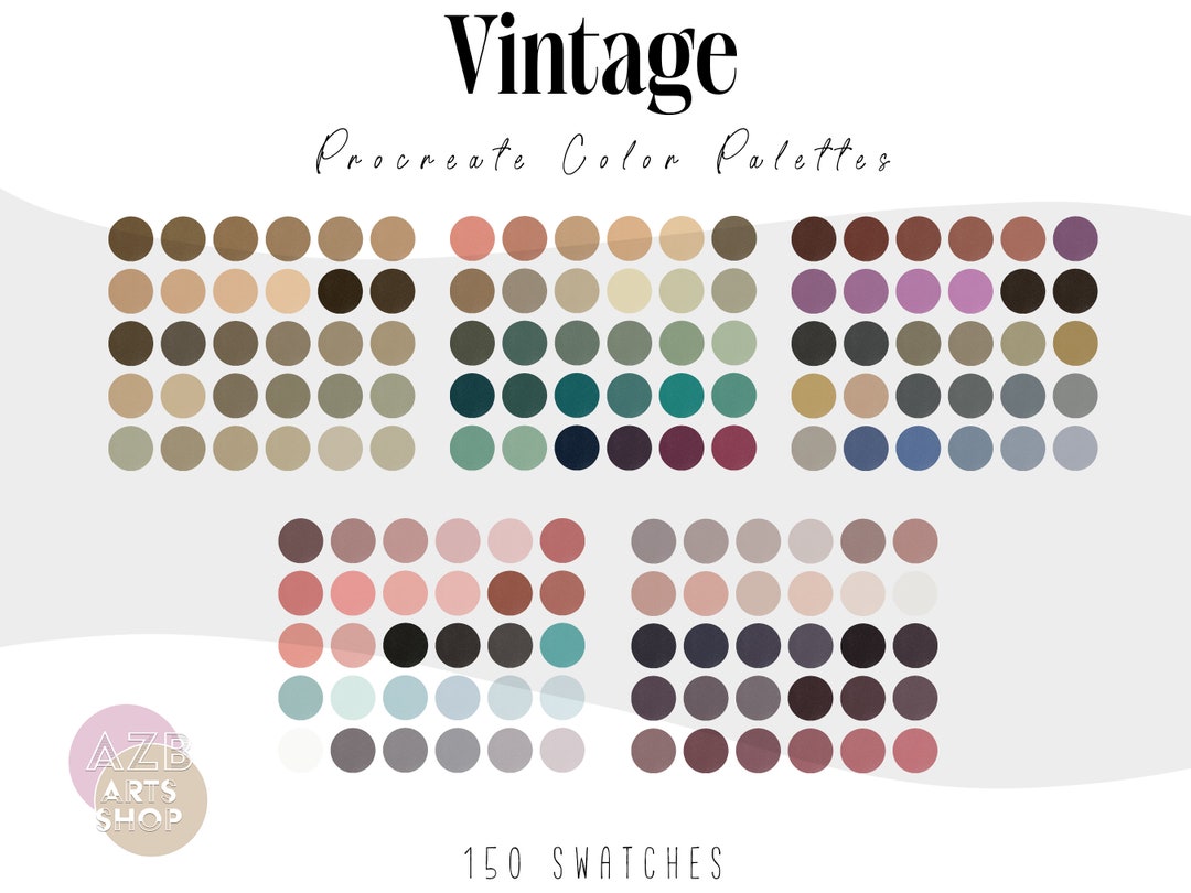 Vintage Procreate Color Palette Bundle Color Palette for Procreate ...