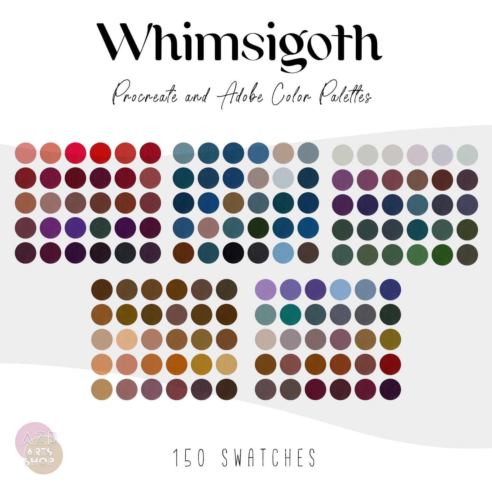Whimsigoth Procreate & Photoshop Color Palette Bundle | Procreate ...