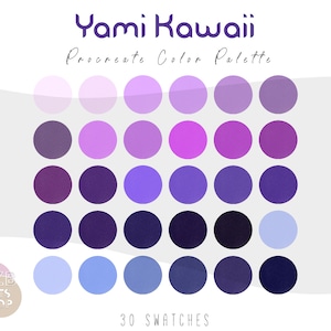Kawaii Procreate Color Palette Bundle | Cute Color Palette for ...