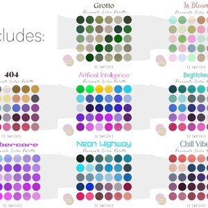 Aesthetic Procreate Color Palette MEGA BUNDLE | Color Palette for ...