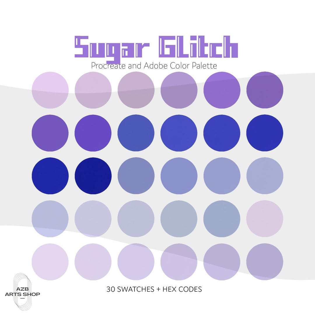 Cyber Kawaii Cute Procreate & Adobe Color Palette | Procreate Swatches ...