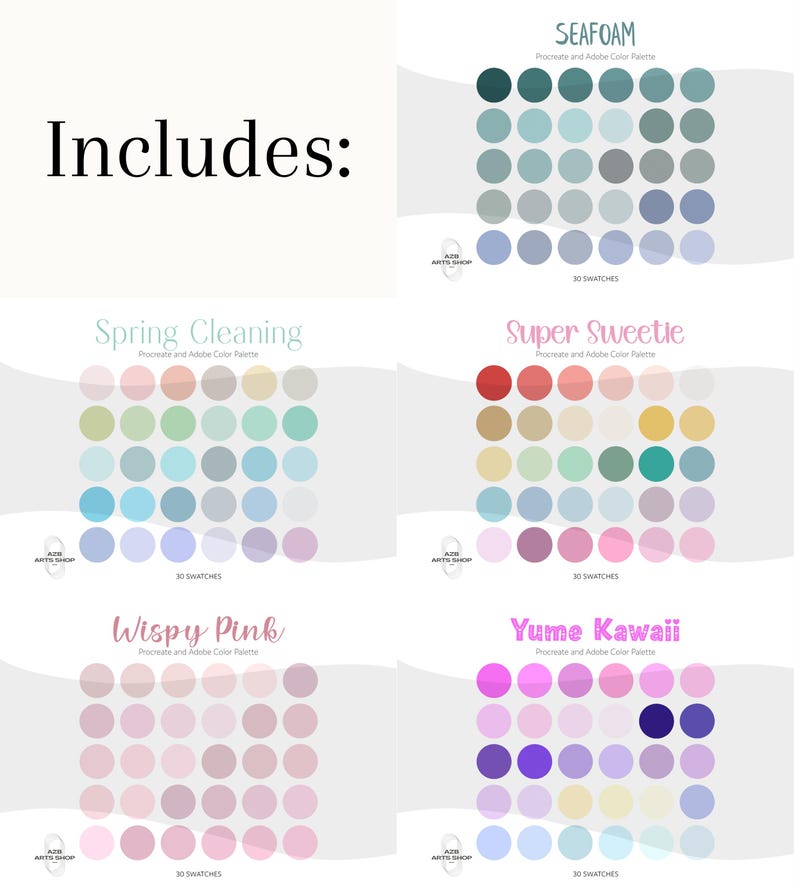 Pastel Soft Kawaii Cute Whimsical Color Palette Vault | 25 Aesthetic ...