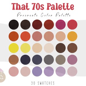 70s Groovy Procreate Color Palette Bundle Color Palette for Procreate ...