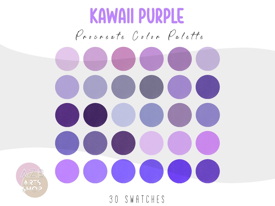Kawaii Procreate Color Palette Bundle | Cute Color Palette for ...