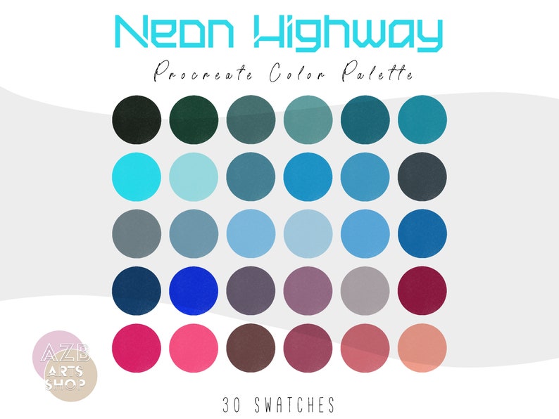 Cyber Y2K Procreate Color Palette Bundle Color Palette for Procreate ...